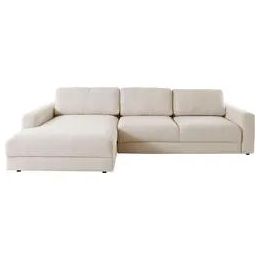 Ecksofa Places of Style "Bloomfield, L-Form" Sofas Gr. B/H/T: 303cm x 84cm x 176cm, Struktur, mega-Recamiere links, XL ohne Bettfunktion und Bettkasten, beige wahlweise mit Bettfunktion und Bettkasten