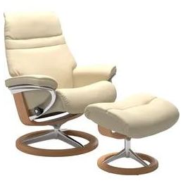 Relaxsessel stressless "Sunrise", beige (vanilla paloma), B:83cm H:105cm T:74cm, Leder BATICK: BATICK ist ein leicht korrigiertes, durchgefärbtes und genarbtes Möbelleder, bei dem die meisten Unebenheiten und Spuren in der Regel entfernt wurden., Leder PALOMA: PALOMA ist ein durchgefärbtes Semianilin-Möbelleder mit natürlicher Narbung., ROHLEDER Stoff Q2 FARON: Ein fester zuverlässiger Bouclu00e9 