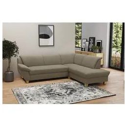 Ecksofa Home Affaire "Yesterday L-Form" Sofas Gr. B/H/T: 254cm x 80cm x 186cm, Cord, Ottomane rechts, mit Bettfunktion, braun (schlamm) wahlweise mit Bettfunktion, auch in Cord