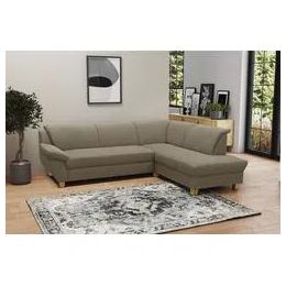 Ecksofa Home Affaire "Yesterday L-Form" Sofas Gr. B/H/T: 254cm x 80cm x 186cm, Cord, Ottomane rechts, ohne Bettfunktion, braun (schlamm) wahlweise mit Bettfunktion, auch in Cord