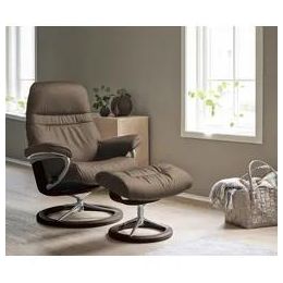 Relaxsessel stressless "Sunrise", braun (mole batick), B:83cm H:105cm T:74cm, Leder BATICK: BATICK ist ein leicht korrigiertes, durchgefärbtes und genarbtes Möbelleder, bei dem die meisten Unebenheiten und Spuren in der Regel entfernt wurden., Leder PALOMA: PALOMA ist ein durchgefärbtes Semianilin-Möbelleder mit natürlicher Narbung., ROHLEDER Stoff Q2 FARON: Ein fester zuverlässiger Bouclu00e9 mit