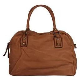 Shopper Samantha Look Gr. B/H/T: 37cm x 26cm x 13cm onesize, braun (cognac) Damen Taschen echt Leder, Made in Italy