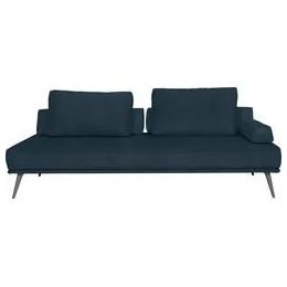 Recamiere furninova "Alexa Daybed" Sofas Gr. B/H/T: 202 cm x 40 cm x 102 cm, Luxus-Microfaser, blau (petrol) Longchair Daybed inklusive 2 Rückenkissen, Stützkissen und 1 Armlehnkissen