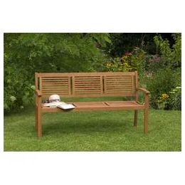 Gartenbank Merxx "Cordoba", braun, B:160cm H:90cm T:58cm, Massivholz, Sitzbänke, 3-Sitzer