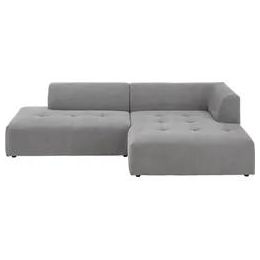 3-Sitzer ATLANTIC HOME COLLECTION "Leonardo" Sofas Gr. B/H/T: 269cm x 70cm x 153cm, Struktur weich, Ottomane rechts, grau Ottomane mit XXL-Liegefläche