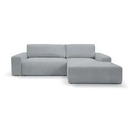 Ecksofa WERK2 "Hugo-L L-Form" Sofas Gr. B/H/T: 267cm x 85cm x 167cm, Cord, Recamiere rechts, Schlaffunktion und Bettkasten, grau Design Ecksofa in Cord mit Schlaffunktion & Bettkasten