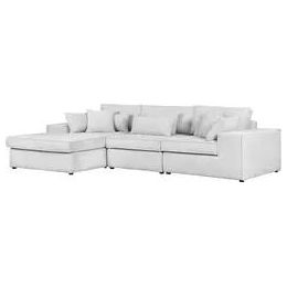 Ecksofa RAUM.ID "Enid L-Form" Sofas Gr. B/H: 360cm x 75cm, Cord, Ottomane links, beige (creme) 3 Teile, bestehend aus Modulen, in vielen Bezügen, auch Breitcord