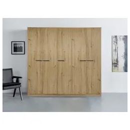 Drehtürenschrank Rauch "Kleiderschrank Schrank Garderobe TOPSELLER OTELI inkl. Inneneinteilung" Schränke Gr. B/H/T: 226 cm x 210 cm x 54 cm, Ohne Spiegel, braun (eiche artisan) mit 3 Innenschubladen extra Böden optional Spiegel MADE IN GERMANY