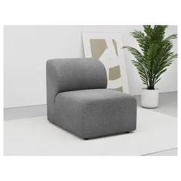 Sofa-Mittelelement LeGer Home by Lena Gercke "Floria" Polsterelemente Gr. Webstoff, Maße (Breite x Höhe x Tiefe): 63cm x 77cm x 93cm, grau (gray) modulares Sofa, in trendigen Farben, mit Komfortschaum-Polsterung