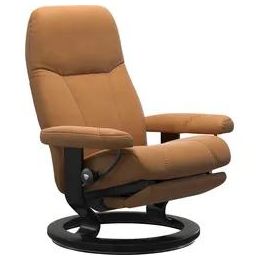 Relaxsessel stressless "Consul" Sessel Gr. Leder BATICK, Relaxfunktion-Drehfunktion-Integrierte Fußstütze-PlusTMSystem, braun (new caramel) elektrisch verstellbar, optional 2-motorisch, Größe M & L