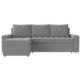 Ecksofa Inosign "Marik" Sofas Gr. B/H/T: 230cm x 90cm x 155cm, Struktur fein, Recamiere links, mit Armlehnen, grau (titanium) mit Bettfunktion