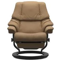 Relaxsessel stressless "Reno" Sessel Gr. Leder PALOMA, PowerTM Leg & Back-Classic Base Schwarz-M, B/H/T: 79cm x 98cm x 78cm, braun (taupe paloma) elektrisch verstellbar, optional 2-motorisch, Größe M & L