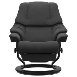 Relaxsessel stressless "Reno" Sessel Gr. Microfaser DINAMICA, PowerTM Leg & Back-Classic Base Schwarz-M, B/H/T: 79cm x 98cm x 78cm, grau (charcoal dinamica) elektrisch verstellbar, optional 2-motorisch, Größe M & L