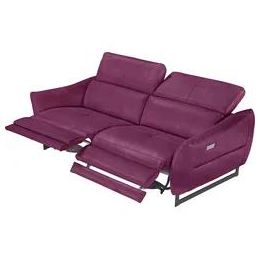 2,5-Sitzer Egoitaliano "Dafne" Sofas Gr. B/H/T: 208cm x 97cm x 108cm, Luxus-Microfaser BLUSH, mit elektrischer Relaxfunktion, pink (fuchsia) mit und ohne elektrischer Relaxfunktion, Kopfteile manuell verstellbar