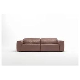 2,5-Sitzer Egoitaliano "Beverly, Designsofa mit erstklassigem Sitzkomfort und tollen Details" Sofas Gr. B/H/T: 242cm x 95cm x 109cm, Leder BULL, bunt (rosebraun) Breite 242 cm, verstellbare Kopfteile