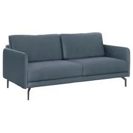 3-Sitzer CREATION BY ROLF BENZ "CR.450, Designsofa, edles Sofa, Loungesofa, Ledersofa, klares Design" Sofas Gr. B/H/T: 190cm x 85cm x 95cm, Leder OSKAR, blau (blaugrau 534, 73) Armlehne sehr schmal, Breite 190 cm, Alugussfuß Umbragrau