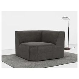 Sofa-Eckelement RAUM.ID "Norvid" Polsterelemente Gr. Struktur weich, Komfortschaum, grau (dark gray) modular, wahlweise mit Kaltschaum, Komfortschaum oder Taschenfederkern