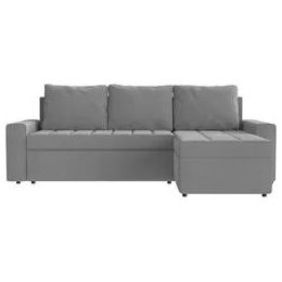 Ecksofa Inosign "Marik" Sofas Gr. B/H/T: 230cm x 90cm x 155cm, Struktur fein, Recamiere rechts, mit Armlehnen, grau (titanium) mit Bettfunktion