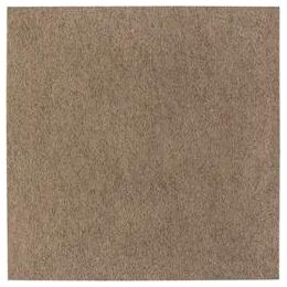 ANDIAMO Teppichfliesen "Abbo, selbstklebend" Teppiche Bodenschutz, quadaratisch 40x40 cm, 25er Set, 50er Set, 100er Set Gr. B: 40cm 50 St., 4mm, L: 40cm, beige