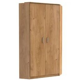 Eckkleiderschrank wimex "Click", braun (plankeneichefarben), Schränke, ohne Spiegel