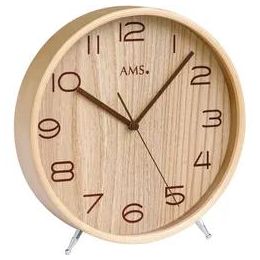 Funktischuhr AMS "F5118", beige, Tischuhren, Wohnzimmer, Esszimmer