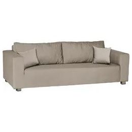 3-Sitzer Fink "CARLO" Sofas Gr. B/H/T: 218cm x 81cm x 100cm, beige (sand) für Outdoor geeignet, UV beständig, Breite 218 cm