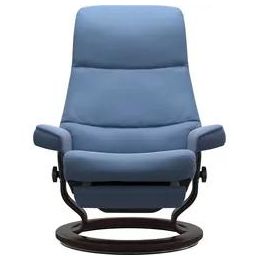 Relaxsessel stressless "View" Sessel blau (lazuli blue) elektrisch verstellbar, optional 2-motorisch, Größe M & L