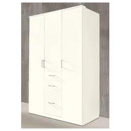 Kleiderschrank wimex "Click", weiß (weiß uni), B:135cm H:199cm T:58cm, Schränke, Drehtürenschrank Kleiderschrank, ohne Spiegel