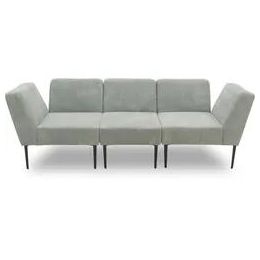 Sofa-Eckelement DOMO collection "700010 Lieferzeit nur 2 Wochen, auch einzeln stellbar" Polsterelemente Gr. Cord, grau (hellgrau) Modul - als Ecke oder Abschluss einsetzbar, Cord-Bezug