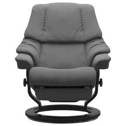 Relaxsessel stressless "Reno" Sessel Gr. Microfaser DINAMICA, PowerTM Leg & Back-Classic Base Schwarz-M, B/H/T: 79cm x 98cm x 78cm, grau (dark grey dinamica) elektrisch verstellbar, optional 2-motorisch, Größe M & L