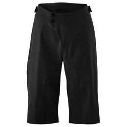 Radhose Gonso "NOMESINO" Gr. 36, Normalgrößen, schwarz Damen Hosen Bike-Shorts, MTB Fahrradhose mit Sitzpolster, Bund flexibel