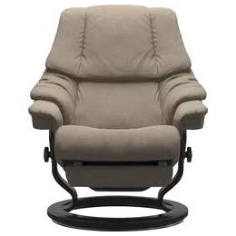 Relaxsessel stressless "Reno" Sessel Gr. ROHLEDER Stoff Q2 FARON, PowerTM Leg & Back-Classic Base Schwarz, B/H/T: 79cm x 98cm x 78cm, beige (beige q2 faron) elektrisch verstellbar, optional 2-motorisch, Größe M & L