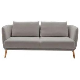 Schöner Wohnen 2,5-Sitzer SCHÖNER WOHNEN-KOLLEKTION "Pearl - 5 Jahre Hersteller-Garantie, auch in Bouclé" Sofas Gr. B/H/T: 190cm x 71cm x 91cm, Flachgewebe, silberfarben (silber) Maße (BHT): 1907191 cm, Füße Massivholz