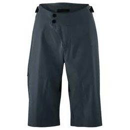 Radhose Gonso "NOMESINO" Gr. 38, Normalgrößen, grau (anthrazit) Damen Hosen Bike-Shorts, MTB Fahrradhose mit Sitzpolster, Bund flexibel