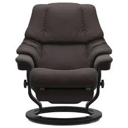 Relaxsessel stressless "Reno" Sessel Gr. Leder PALOMA, PowerTM Leg & Back-Classic Base Schwarz-M, B/H/T: 79cm x 98cm x 78cm, braun (chocolate paloma) elektrisch verstellbar, optional 2-motorisch, Größe M & L