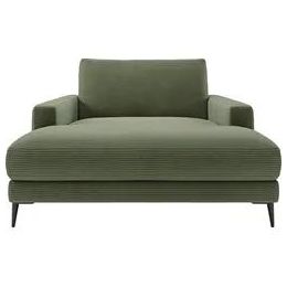 Chaiselongue Inosign "Downtown Loungemöbel zum Relaxen, B/T/H: 132/170/84 cm" Sofas Gr. B/H/T: 132cm x 84cm x 170cm, Cord, grün (oliv) auch in Bouclé, Cord und Easy care - leicht mir Wasser zu reinigen