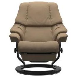 Relaxsessel stressless "Reno" Sessel Gr. Microfaser DINAMICA, PowerTM Leg & Back-Classic Base Schwarz-M, B/H/T: 79cm x 98cm x 78cm, braun (sand dinamica) elektrisch verstellbar, optional 2-motorisch, Größe M & L