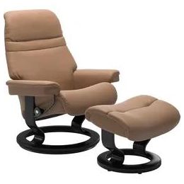 Relaxsessel stressless "Sunrise", braun (almond paloma), B:88cm H:103cm T:78cm, Leder BATICK: BATICK ist ein leicht korrigiertes, durchgefärbtes und genarbtes Möbelleder, bei dem die meisten Unebenheiten und Spuren in der Regel entfernt wurden., Leder PALOMA: PALOMA ist ein durchgefärbtes Semianilin-Möbelleder mit natürlicher Narbung., ROHLEDER Stoff Q2 FARON: Ein fester zuverlässiger Bouclu00e9 m