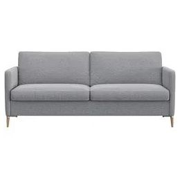 2,5-Sitzer FLEXLUX "Fiore, super bequem durch Kaltschaum im Sitz" Sofas Gr. B/H/T: 181cm x 85cm x 92cm, Chenille, grau (sophisto gre) schmale Armlehnen, Füße Alu+ Eiche