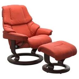 Relaxsessel stressless "Reno" Sessel Gr. Material Bezug, Material Gestell, Ausführung / Funktion, Maße B/H/T, braun (henna) mit Classic Base, Größe S, M & L, Gestell Wenge