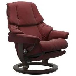 Relaxsessel stressless "Reno" Sessel Gr. Leder PALOMA, PowerTM Leg & Back-Classic Base Wenge-M, B/H/T: 79cm x 98cm x 78cm, rot (cherry paloma) elektrisch verstellbar, optional 2-motorisch, Größe M & L