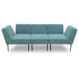Sofa-Eckelement DOMO collection "700010 Lieferzeit nur 2 Wochen, auch einzeln stellbar", blau (türkis), B:83cm H:78cm T:83cm, 100% Polyester, Polsterelemente, Modul - als Ecke oder Abschluss einsetzbar, Cord-Bezug