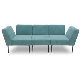 Sofa-Eckelement DOMO collection "700010 Lieferzeit nur 2 Wochen, auch einzeln stellbar" Polsterelemente Gr. Cord, blau (türkis) Modul - als Ecke oder Abschluss einsetzbar, Cord-Bezug