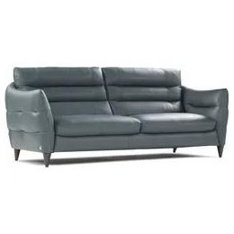 2-Sitzer Calia italia "Cabrini, Design trifft erstklassigen Sitzkomfort" Sofas Gr. B/H/T: 180cm x 93cm x 98cm, Leder NIRVANA, ohne elektrische Relax, blau (oceano) 180 Breite