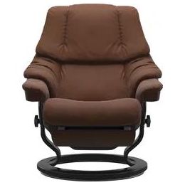 Relaxsessel stressless "Reno" Sessel Gr. Leder PALOMA, PowerTM Leg & Back-Classic Base Schwarz-M, B/H/T: 79cm x 98cm x 78cm, braun (copper paloma) elektrisch verstellbar, optional 2-motorisch, Größe M & L