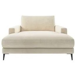 Chaiselongue Inosign "Downtown Loungemöbel zum Relaxen, B/T/H: 132/170/84 cm" Sofas Gr. B/H/T: 132cm x 84cm x 170cm, Flachgewebe, beige (natur) auch in Bouclé, Cord und Easy care - leicht mir Wasser zu reinigen