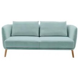 Schöner Wohnen 2,5-Sitzer SCHÖNER WOHNEN-KOLLEKTION "Pearl - 5 Jahre Hersteller-Garantie, auch in Bouclé" Sofas Gr. B/H/T: 190 cm x 71 cm x 91 cm, Velours, blau (petrol) Maße (BHT): 1907191 cm, Füße Massivholz