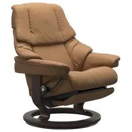 Relaxsessel stressless "Reno" Sessel Gr. Leder PALOMA, PowerTM Leg & Back-Classic Base Wenge-M, B/H/T: 79cm x 98cm x 78cm, braun (taupe paloma) elektrisch verstellbar, optional 2-motorisch, Größe M & L