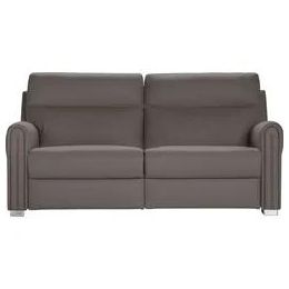 2-Sitzer NICOLETTI HOME "Atlanta" Sofas Gr. B/H/T: 154cm x 99cm x 94cm, Luxus-Microfaser Wildlederoptik, ohne Relaxfunktion, braun (caribou) Breite 154 cm, wahlweise mit Relaxfunktion