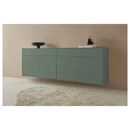 Sideboard LeGer Home by Lena Gercke "Essentials" Sideboards Gr. B/H/T: 224cm x 74cm x 42cm, 2 St., grün (moosgrün) Breite: 224cm, MDF lackiert, Push-to-open-Funktion